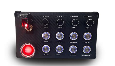 Button Box Sim Racing Luminous Metal Push Buttons Pc Usb Plug And Play Start Toggle Light