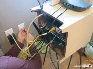 How To Hide Modem And Router Cords Making Manzanita