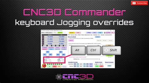 cnc3d commander quick jogging overrides powerful grbl control