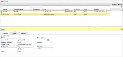 Manage Tenants LogicalDOC Documentation