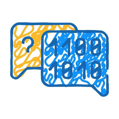 Binary Code And Question Mark Quote Frame Icon Doodle Illustration Vector Art At Vecteezy