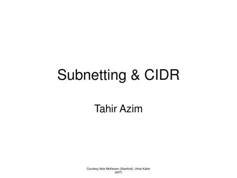 Ppt Subnetting And Cidr Powerpoint Presentation Free Download Id201166