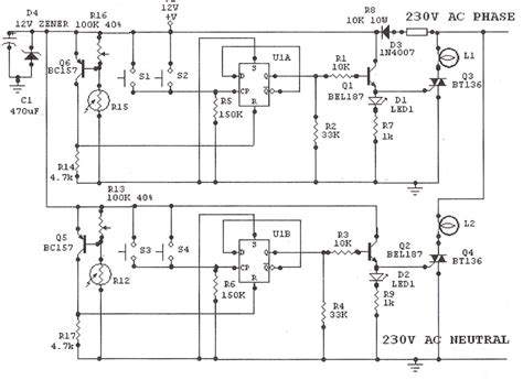Circuits Apmilifier Light Sensitive Staircase Switch With Triac