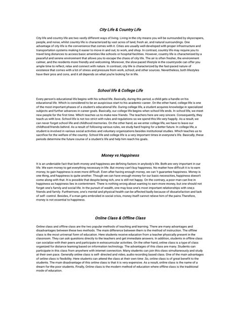 Argument Type Paragraph Pdf