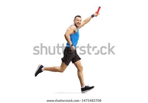 Full Length Shot Man Running Relay Stock Photo 1475483708 Shutterstock