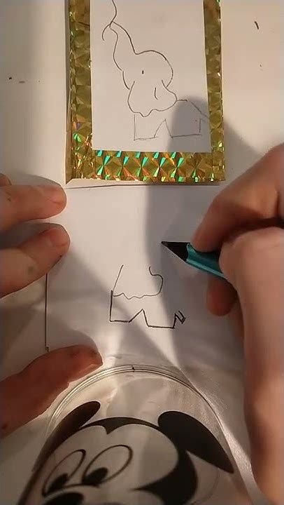 Как быстро нарисовать Слона 🐘 Youtube