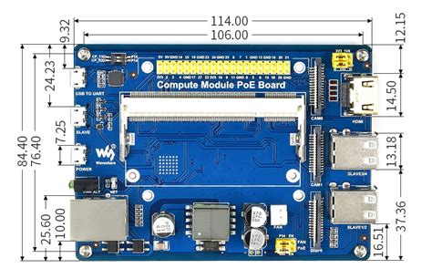 Compute Module Io Board With Poe Feature For Raspberry Pi Cm3 Cm3l