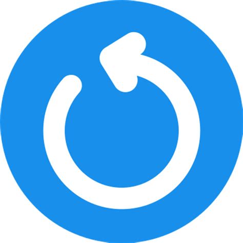 Blue Power Refresh Reload Restart Icon