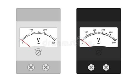 Analog Voltmeter Set Stock Vector Illustration Of Multimeter 359764963