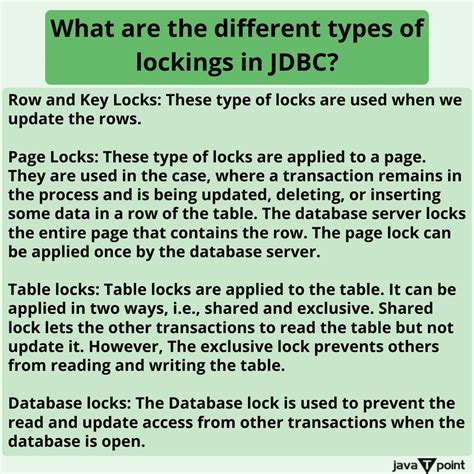 Jdbc What Are Lockings Tpoint Tech Posted On The Topic Linkedin
