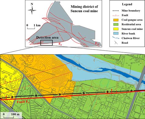 Diagram Of Fault Distribution And Detection Area In Mining District Download Scientific Diagram