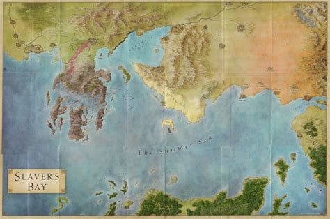 Slavers Bay Epic Fantasy Map From A Song Of Ice And Fire Hd Wallpaper