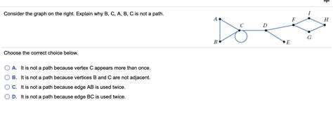 Solved Consider The Graph On The Right Explain Why B C A