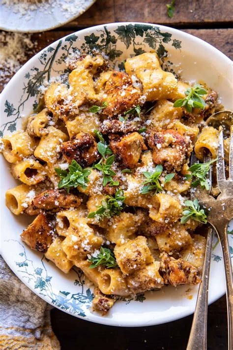 Roasted Butternut Squash And Sun Dried Tomato Chicken Pasta Half