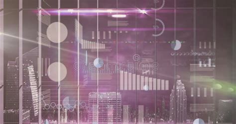 Image Of Light Over Digital Screen With Diverse Data Stock Illustration