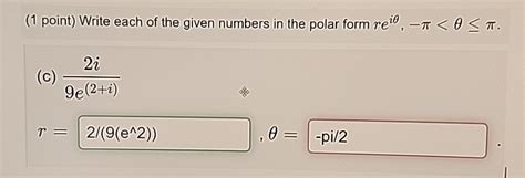 Solved Point Write Each Of The Given Numbers In The Chegg