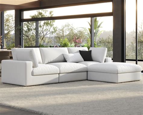 Jocisland Modular Sectional Sofa Down Filled Sectional Couch 4 Seats