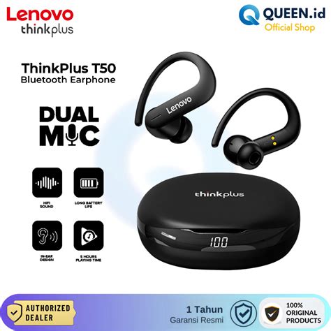 Jual Lenovo ThinkPlus T50 TWS True Wireless Bluetooth 5 2 Headset Earphone Shopee Indonesia