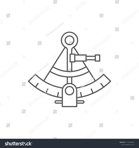 Sextant Vector Icon Symbol Isolated On Stock Vector Royalty Free