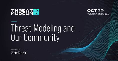 Threat Modeling Connect On Linkedin Threatmodeling Community Threatmodcon