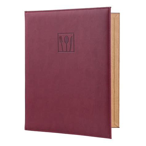 Папка за меню A4 мека кожа вътрешна външна Pu кожа бордо Emag Bg