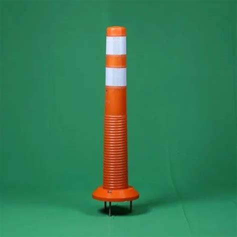 Orange Plastic Pu Spring Post Suitable For Lane Marking 750mm At