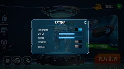 Robot Game Ui Design Behance