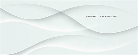 3d White Geometric Abstract Background Overlap Layer On Bright Space With Waves Decoration