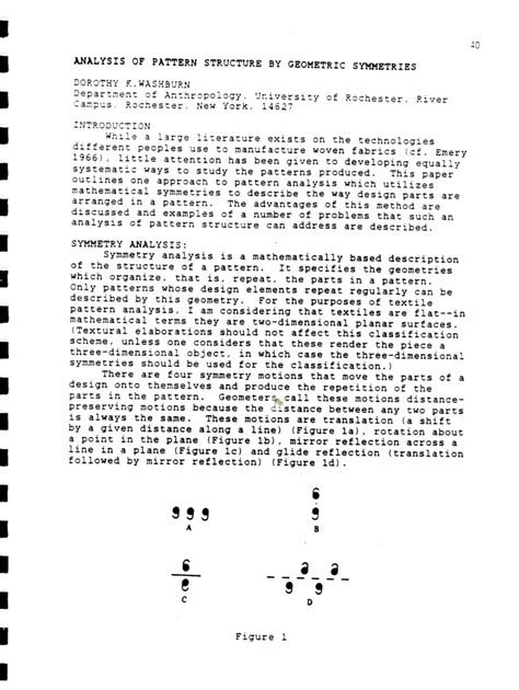 Pdf Analysis Of Pattern Structure By Geometric Symmetries