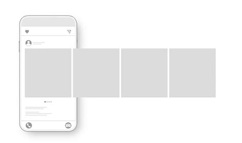 소셜 네트워크에 회전 목마 인터페이스 게시물 스마트 폰 소셜 미디어 디자인 개념 벡터 그림입니다 이미지 기반 소셜 미디어에 대한 스톡 벡터 아트 및 기타 이미지 Istock