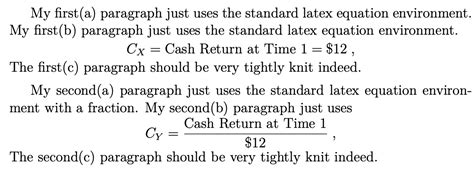 Finetuning Text To Equation Vertical Spacing On Standard Vs Tall Equations TeX LaTeX Stack