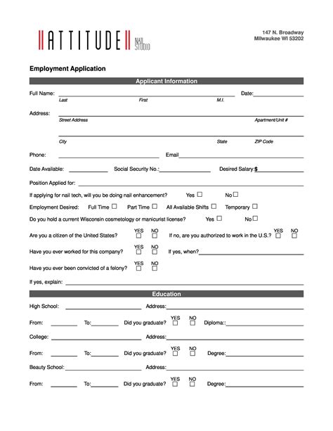 Free Employment Job Application Form Templates Printable ᐅ TemplateLab
