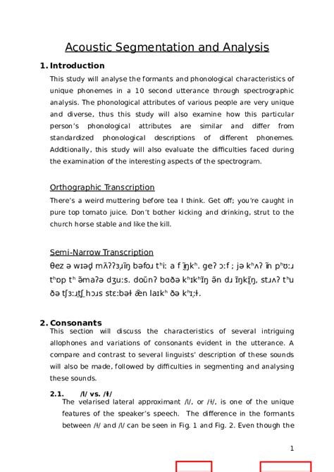 Doc Acoustic Segmentation And Analysis