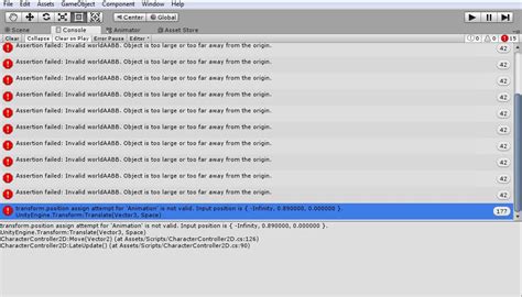 C Unity Transform Position Assign Attempt Is Not Valid Input Position Is Infinity