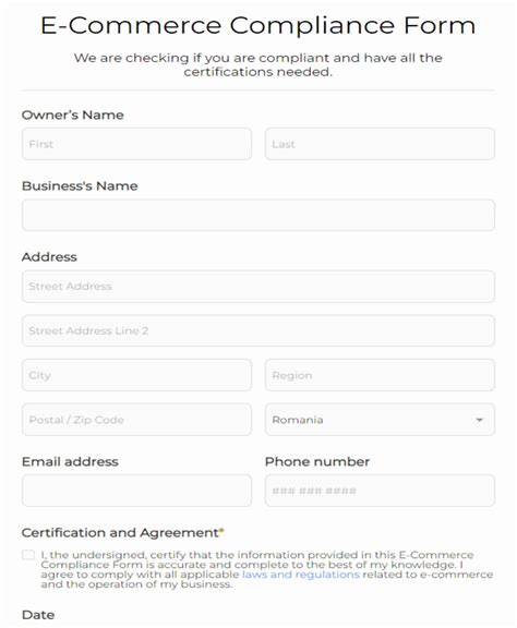 Free Export Declaration Form Template 123formbuilder