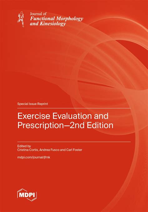 Exercise Evaluation And Prescription—2nd Edition Mdpi Books