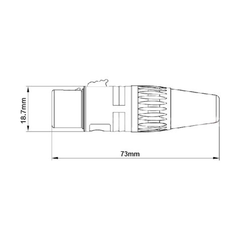 Connector Xlr Cable 3 Pin Silver Female Pro Audio Color Black