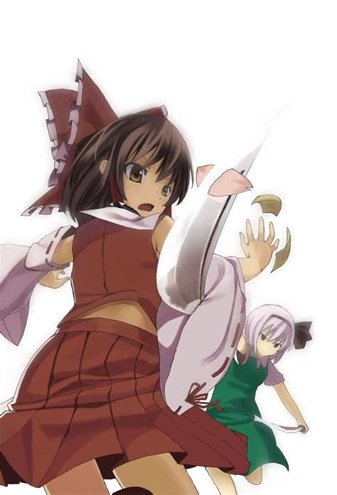Hakurei Reimu And Konpaku Youmu Touhou Drawn By Hidebo Danbooru