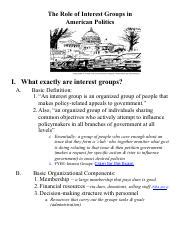 VC POLS V01 American Government INTEREST GROUPS AND MEDIA LECTURE