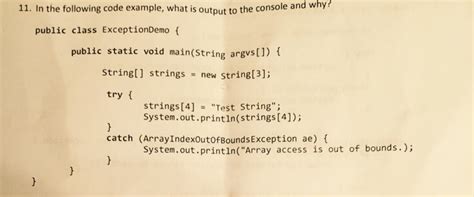 Solved In The Following Code Example What Is Output To Chegg