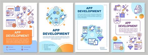 App Development Brochure Template Mobile Programming Flyer Booklet Leaflet Print Cover