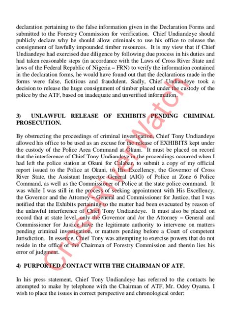 Tony Undiendeye Refutes Allegation Of Interference As Odey Oyama Kicks