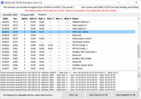 SHARING TCPi Emulator Everyone Can Try Sigma Studio TCP IP