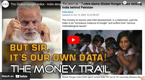 The Global Hunger Index India Denying Its Own Data Centre For Financial Accountability