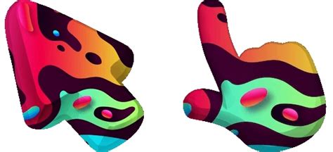 Colorful Texture Gradient Color Cursor For Chrome