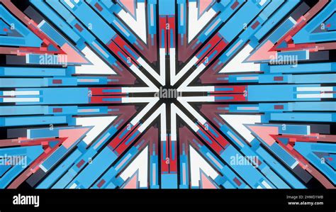 Colorful Abstract Geometrical Kaleidoscope With Moving Patterns