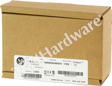 plc hardware allen bradley 1769 ascii compactlogix rs232 rs485 rs422 ascii