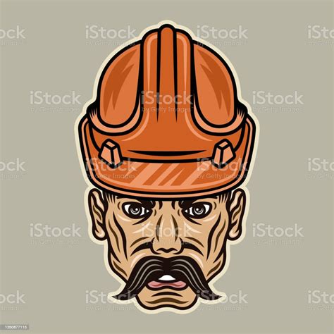 가벼운 배경에 고립 된 다채로운 만화 스타일의 하드 햇 벡터 일러스트를 입은 노동자 남자 광산업자에 대한 스톡 벡터 아트 및 기타 이미지 광산업자 광업 노랑 Istock
