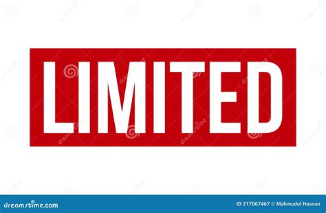 Limited Rubber Stamp Red Limited Rubber Grunge Stamp Seal Vector Illustration Vector Stock