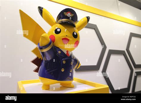 Pokemon Japanese Animation Character Pikachu Display At Kansai Airport In Osaka Japan Pokemon